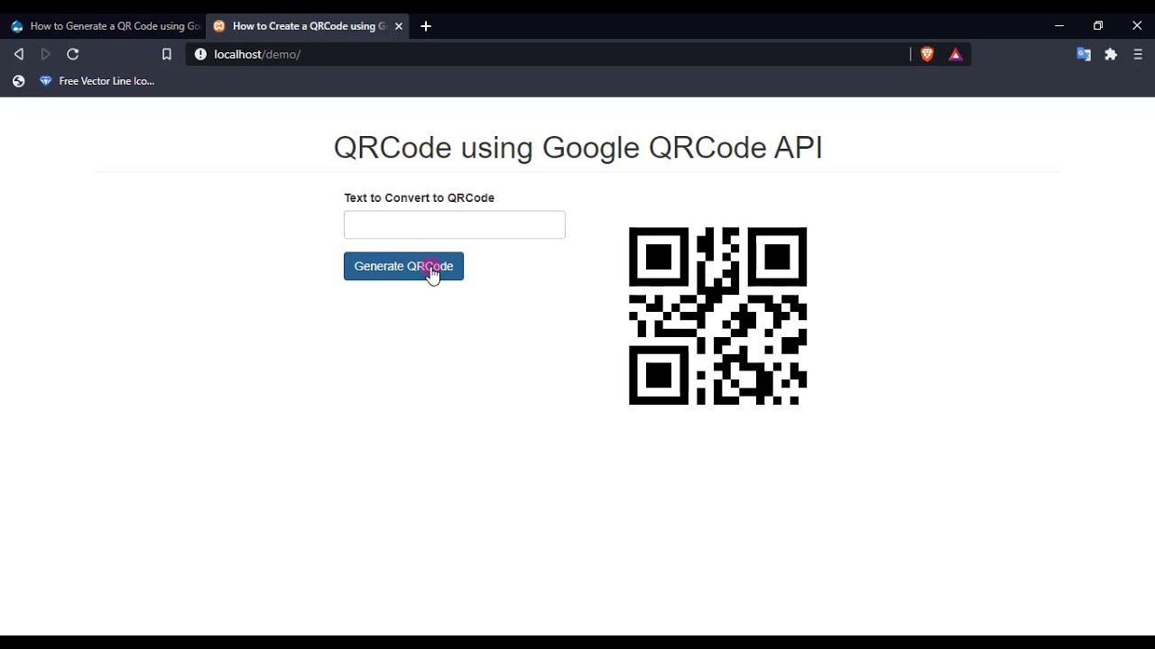 How To Generate A Qr Code Using Google Qr Code Api And Php Youtube
