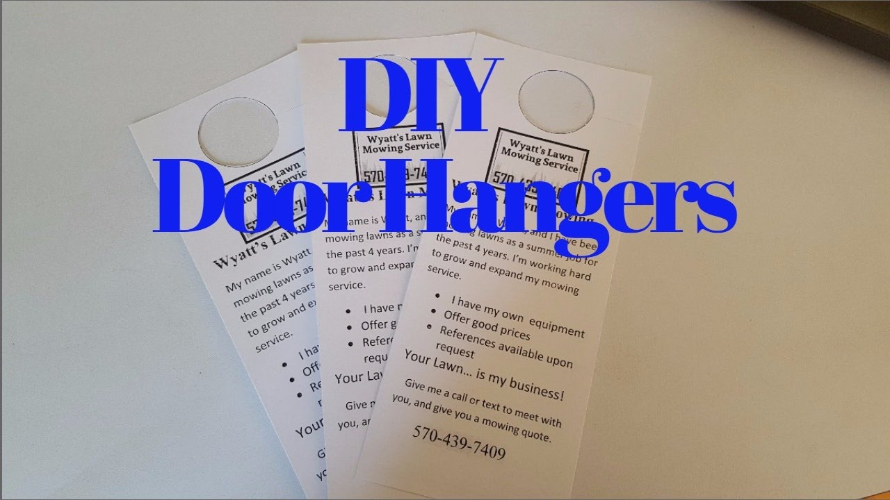 How To Make Door Hangers Youtube