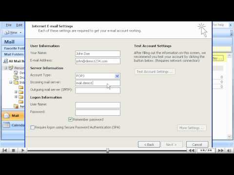 How To Configure An Email Account In Outlook 2007 Configuring Email