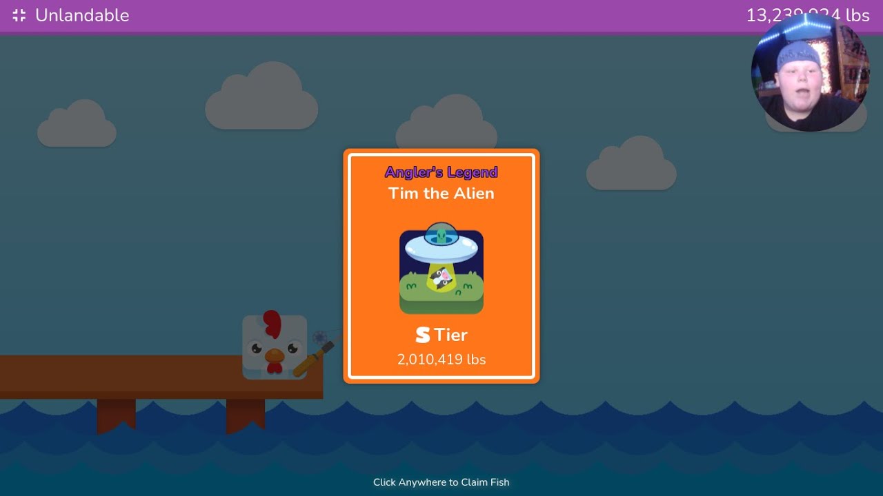 I Got Tim The Alien In Fishing Frenzy Blooket Youtube