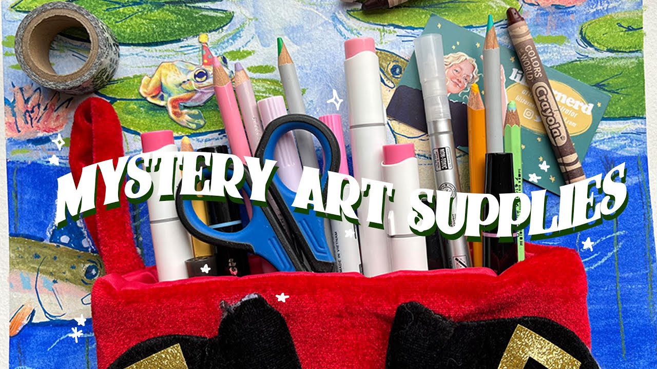Mystery Art Supply Challenge Making Art With Random Art Supplies