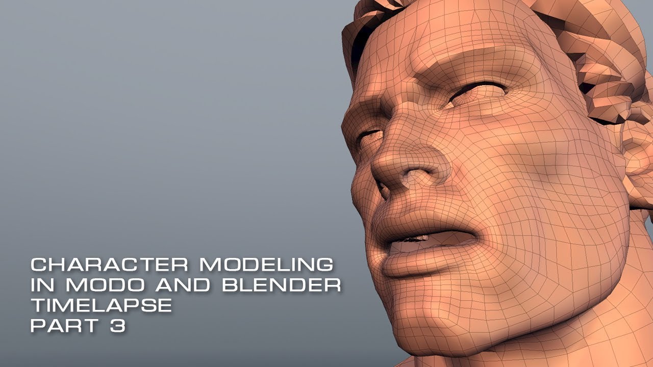 Character Modeling In Modo And Blender Timelapse Part3 Youtube
