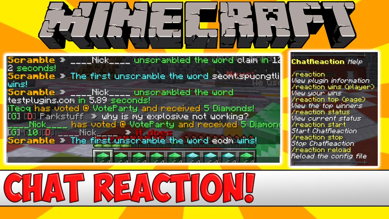 Minecraft Plugin Tutorial Chat Reaction Youtube