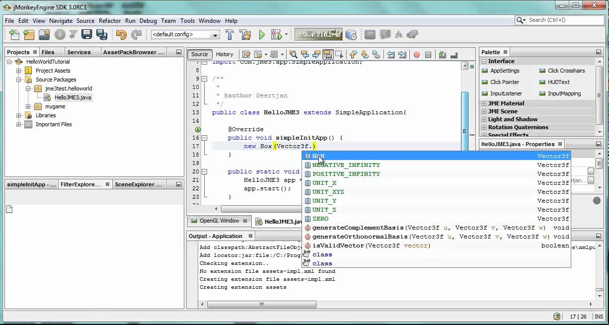 Trying Out Jmonkeyengine Sdk 3 0rc1 Youtube