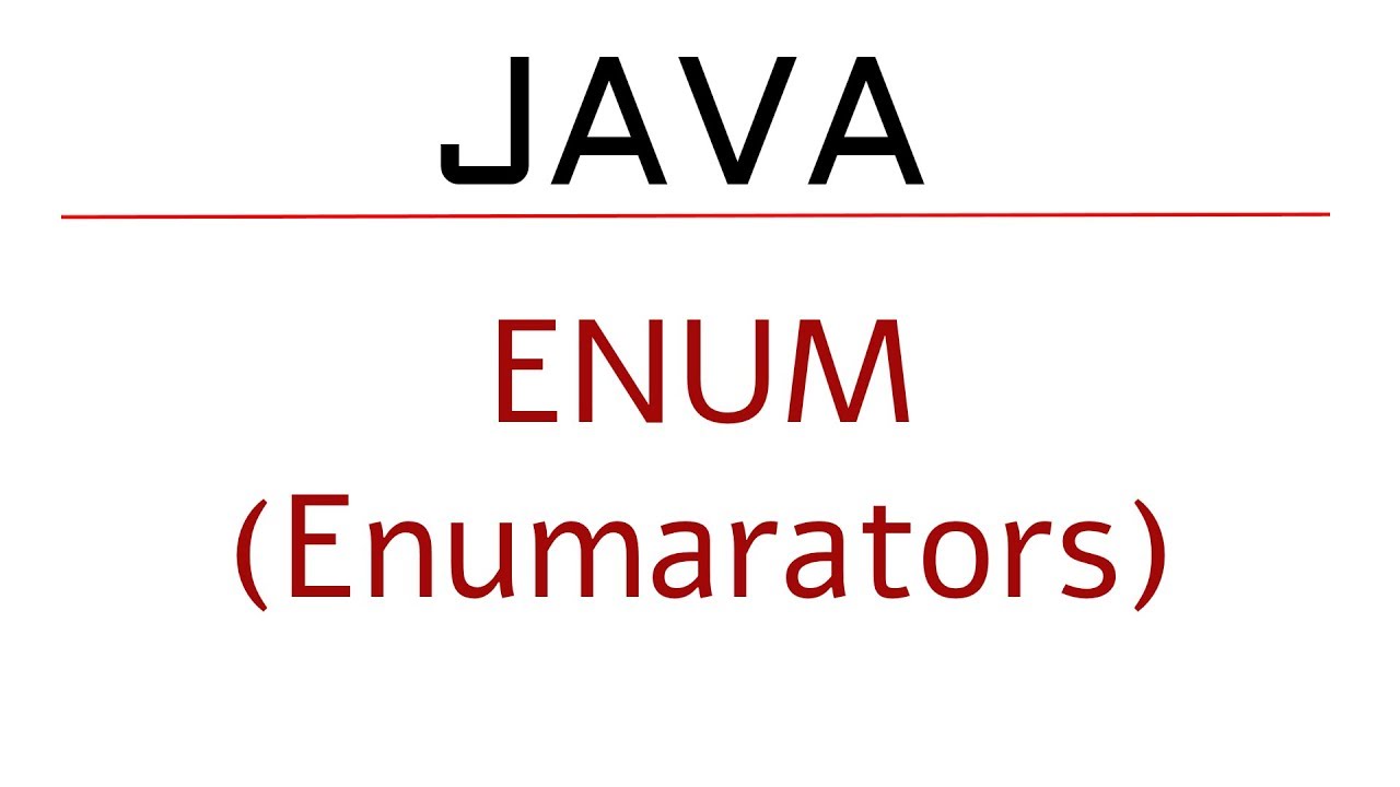 Java Enum Enumarator Youtube