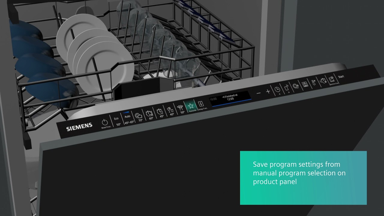 Siemens Home Connect Dishwasher Favourite Program Youtube