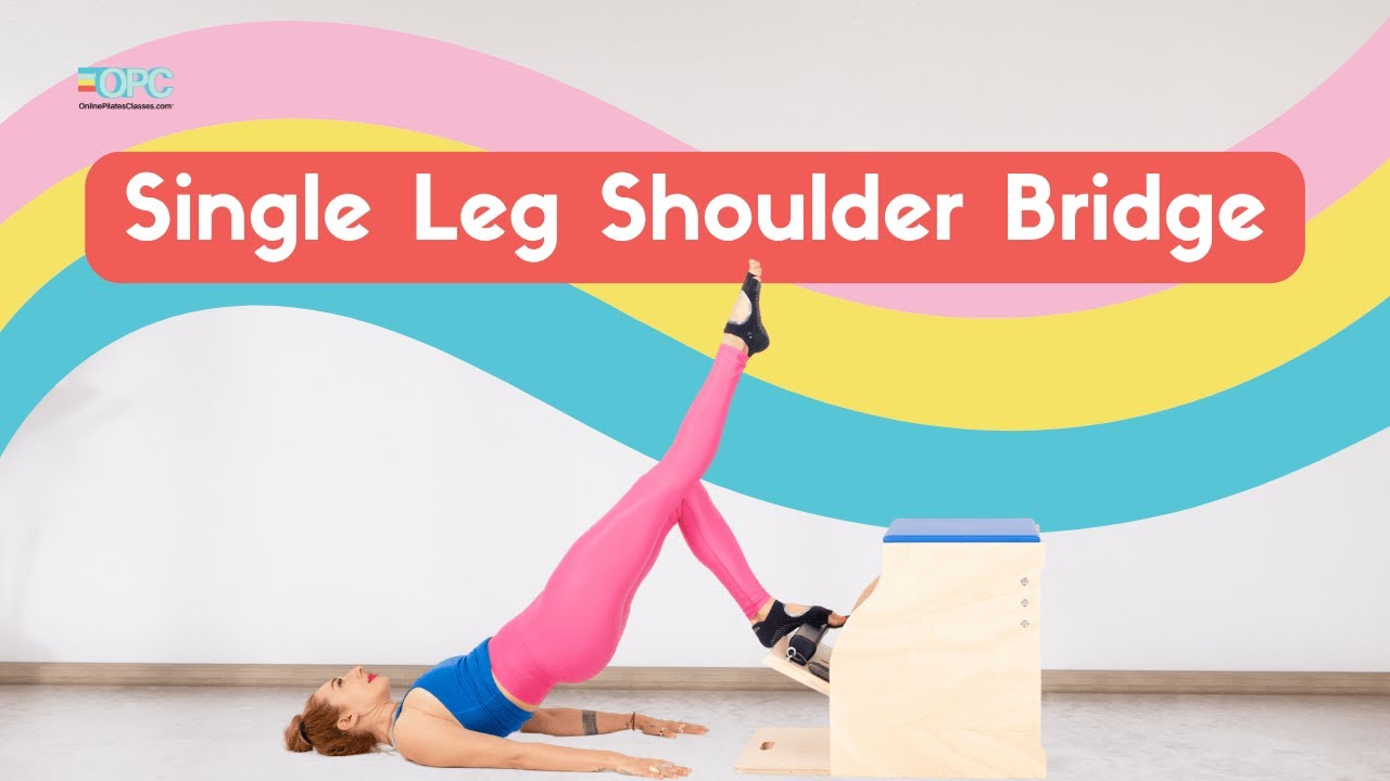 Single Leg Shoulder Bridge On The Wunda Chair Online Pilates Classes