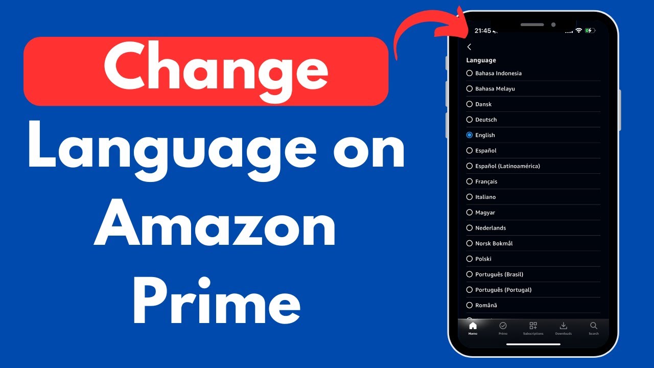How To Change Language On Amazon Prime Quick Updated Youtube