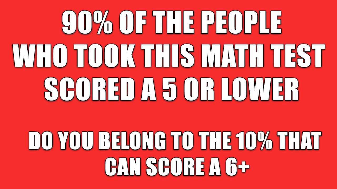 Mathematics Test Youtube