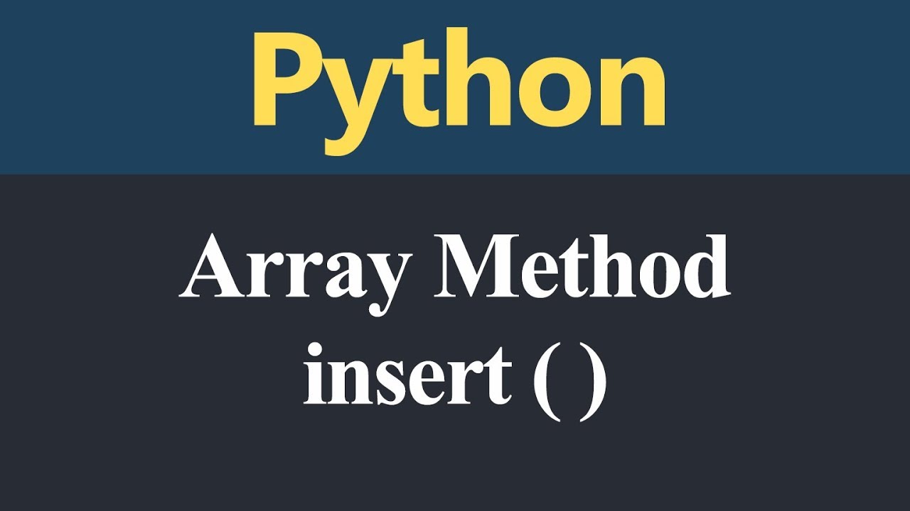 Insert Method In Python Hindi Youtube