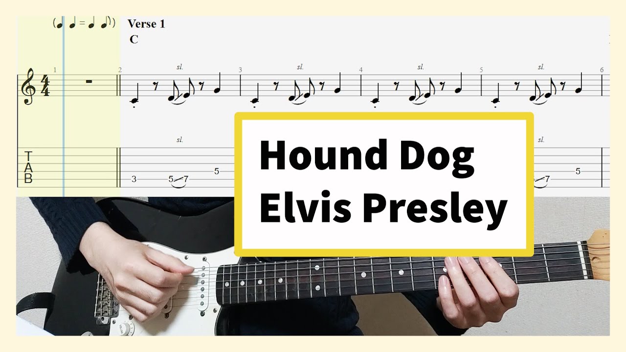 Elvis Presley Hound Dog Guitar Tab Youtube