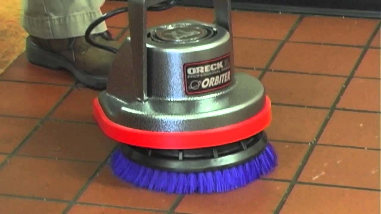Oreck Orbiter Floor Machine Tile Cleaning Youtube