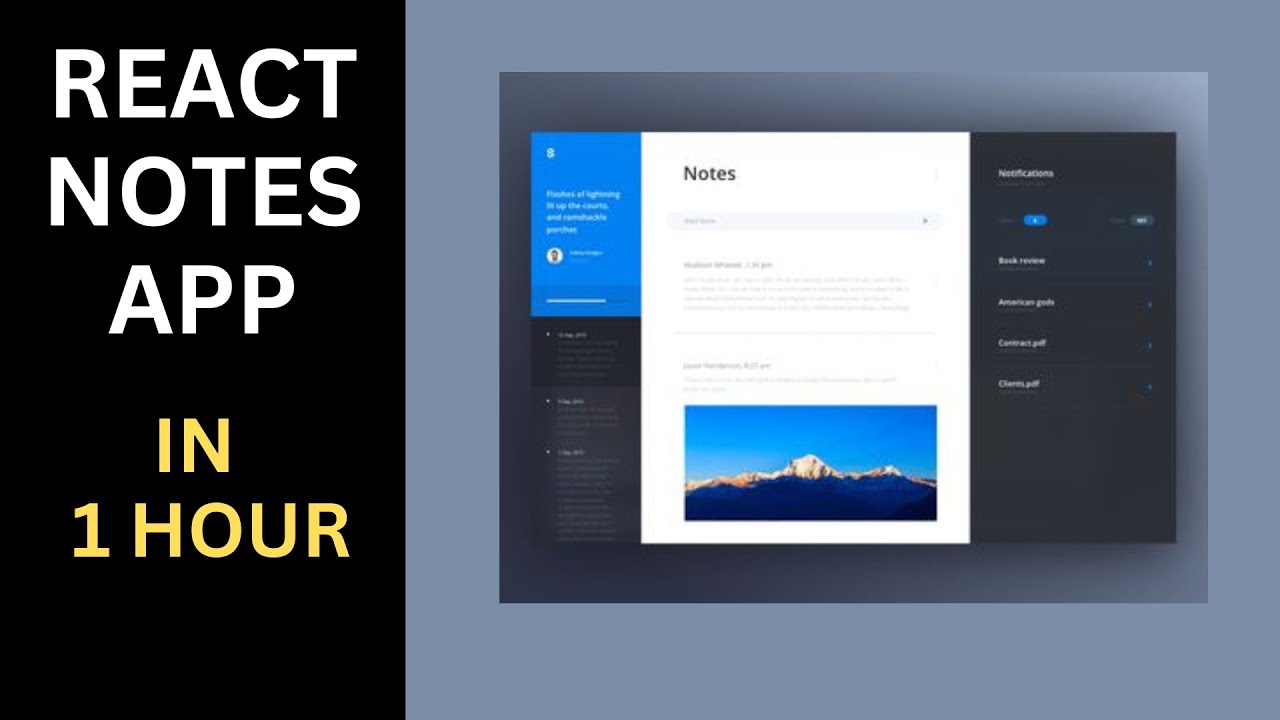 Notes App With React And Tailwind Css Youtube