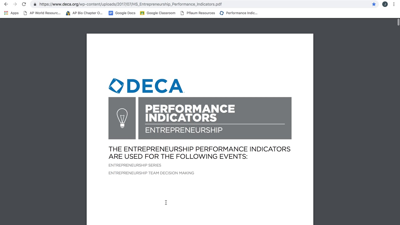 Deca Accessing Performance Indicators Youtube