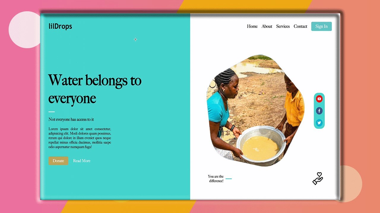 Responsive Hero Section Source Code Html Css Youtube