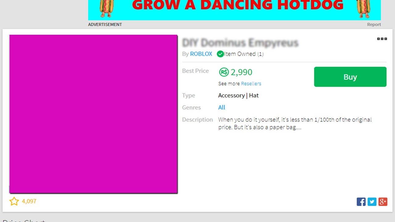 Cheapest Dominus In Roblox Youtube