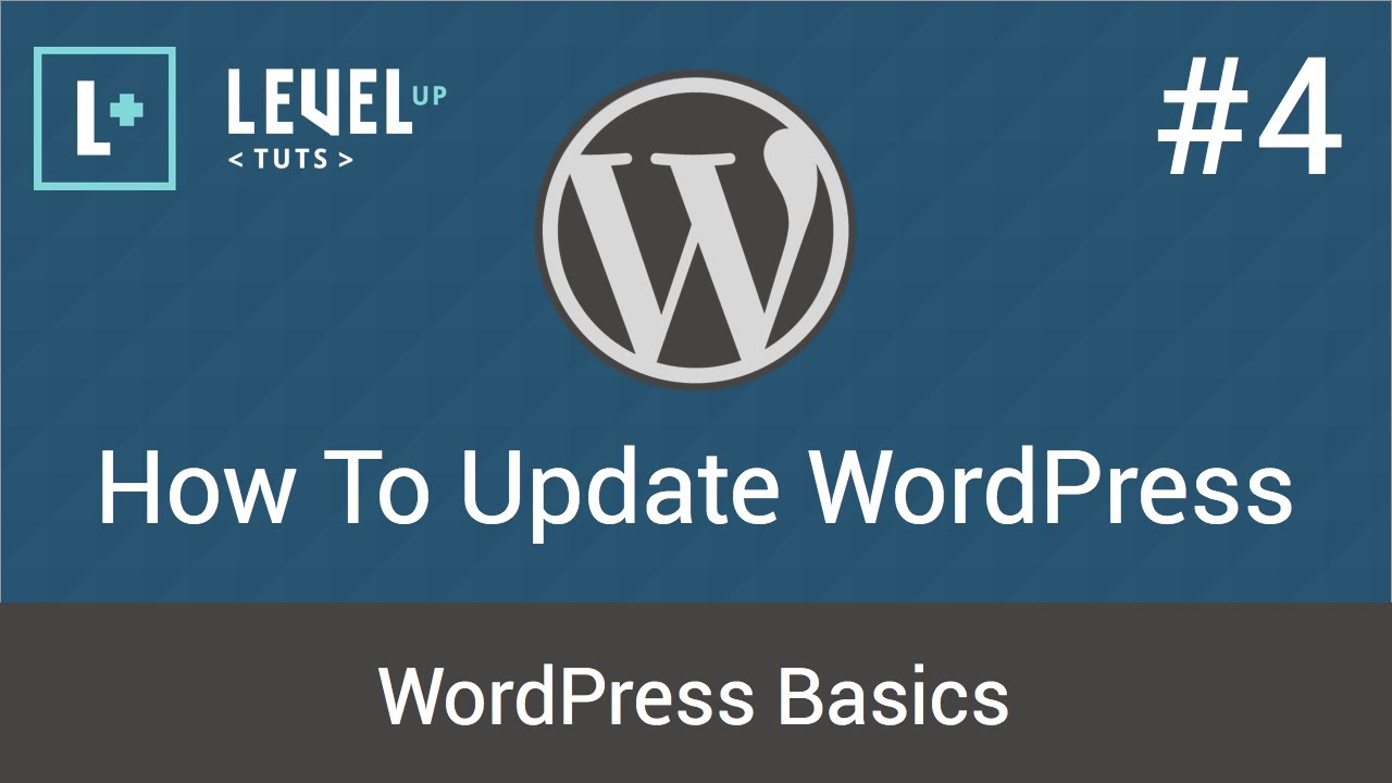Wordpress Basics 4 How To Update Wordpress Youtube