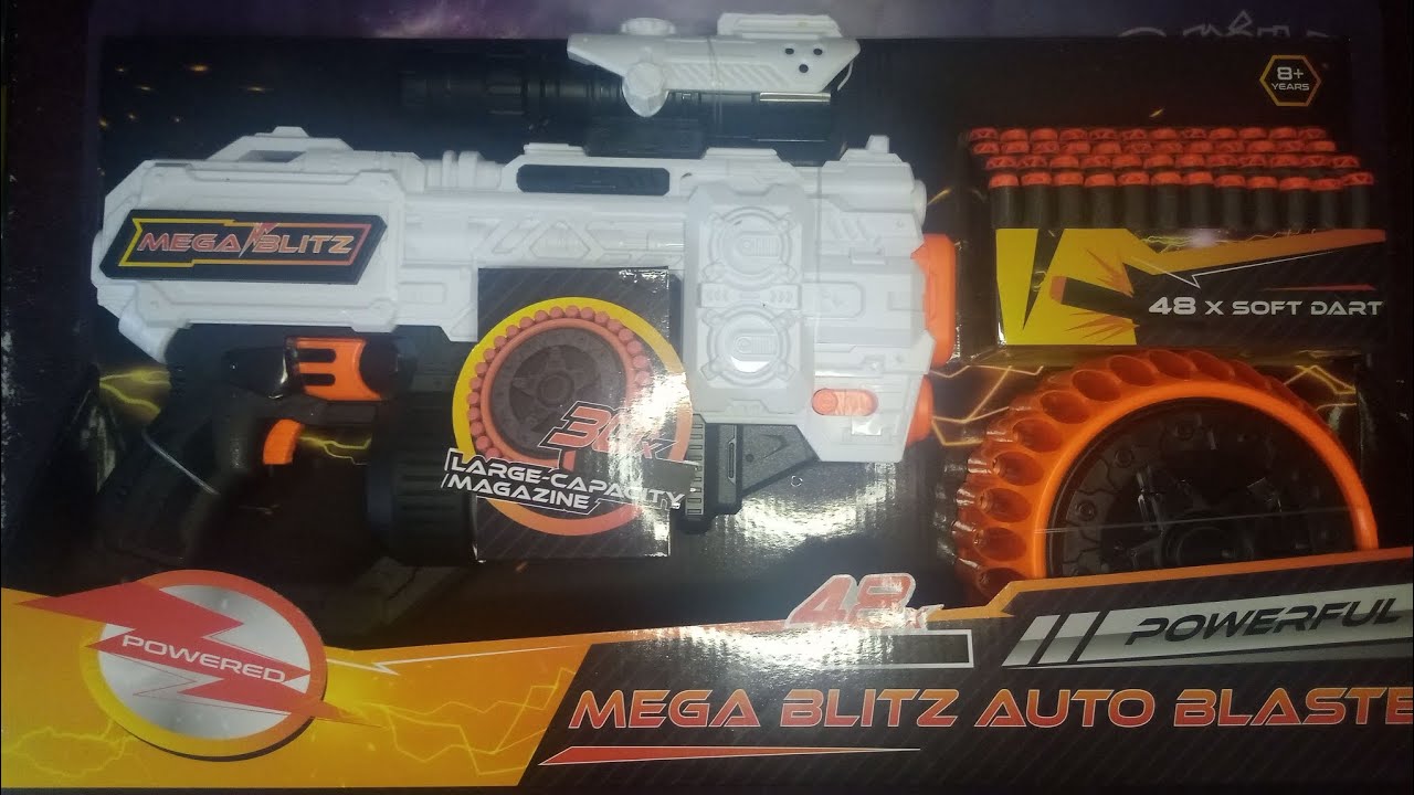 Mega Blitz Auto Blaster Unboxing And Review Youtube