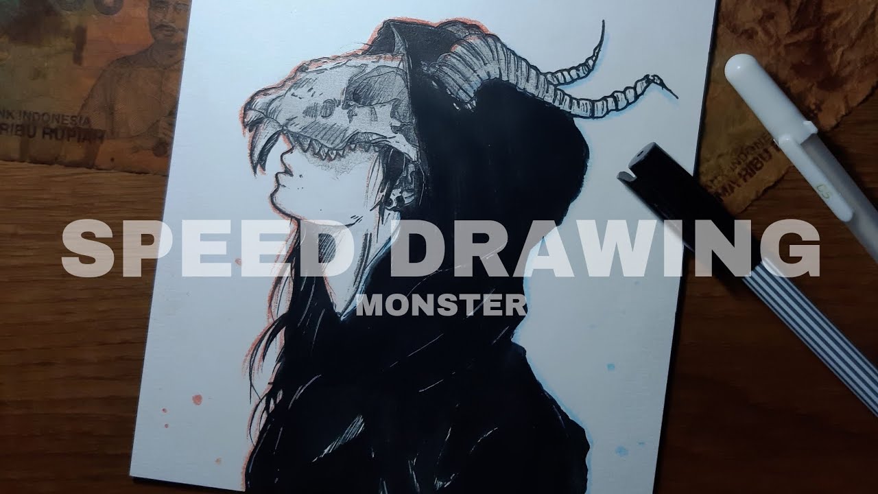 Monster Speed Drawing Youtube