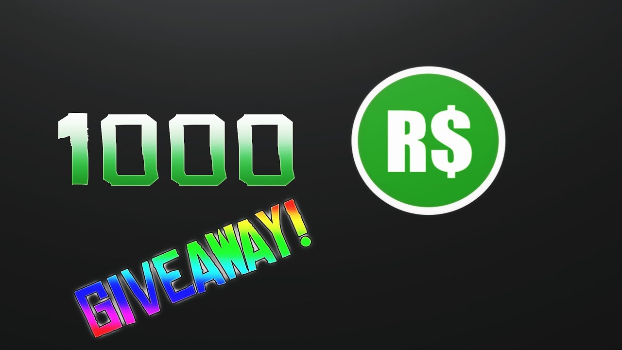 1000 Robux Giveaway Youtube