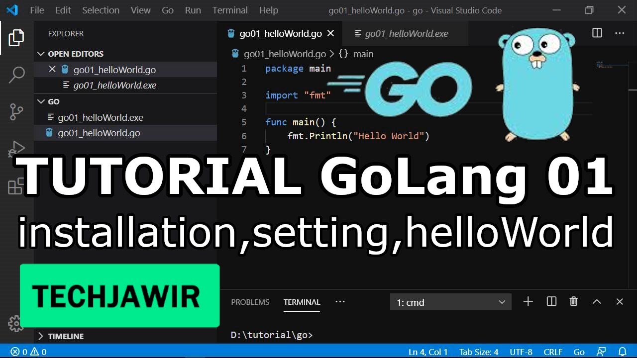 Tutorial Golang 01 Instalasi Setting Helloworld Youtube
