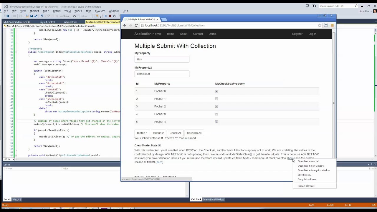 Using Modelstate Clear Youtube