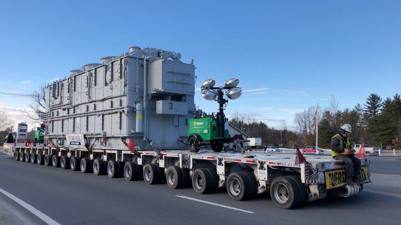 Moving A 515 000 Pound Transformer Youtube