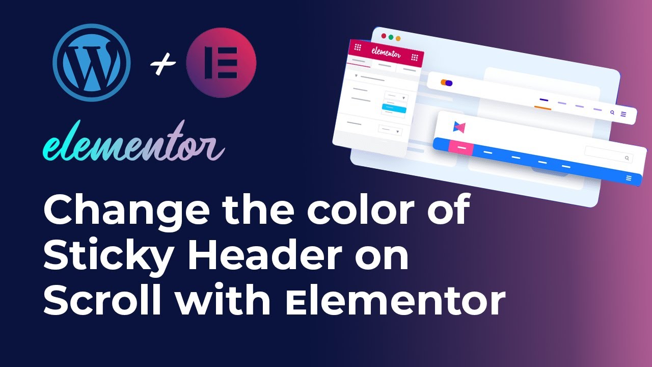How To Change Background Color Of Sticky Header On Scroll In Elementor