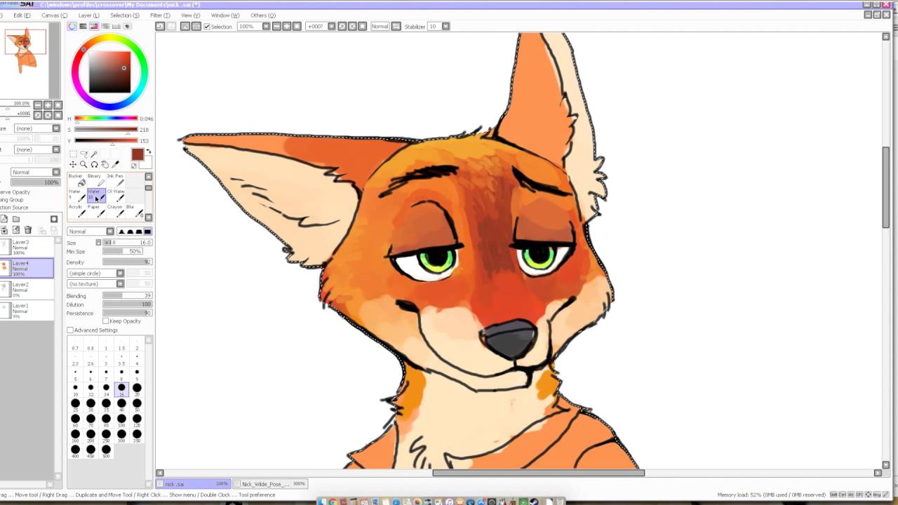 Nick Zootopia Speedpaint Youtube