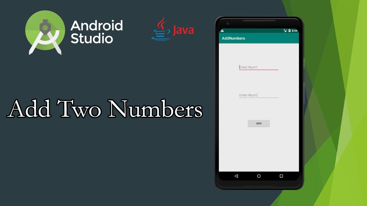 Android Studio Tutorial Add Two Numbers For Beginners Java Youtube