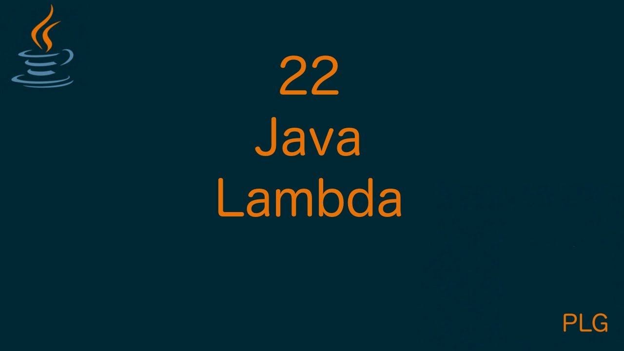 Java Für Anfänger 22 Lambda Youtube
