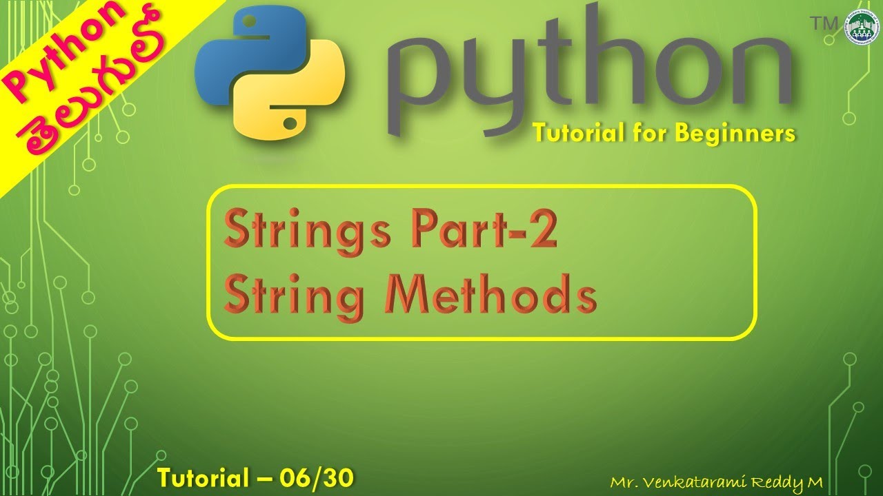 Python Tutorial String Project Part2 Youtube