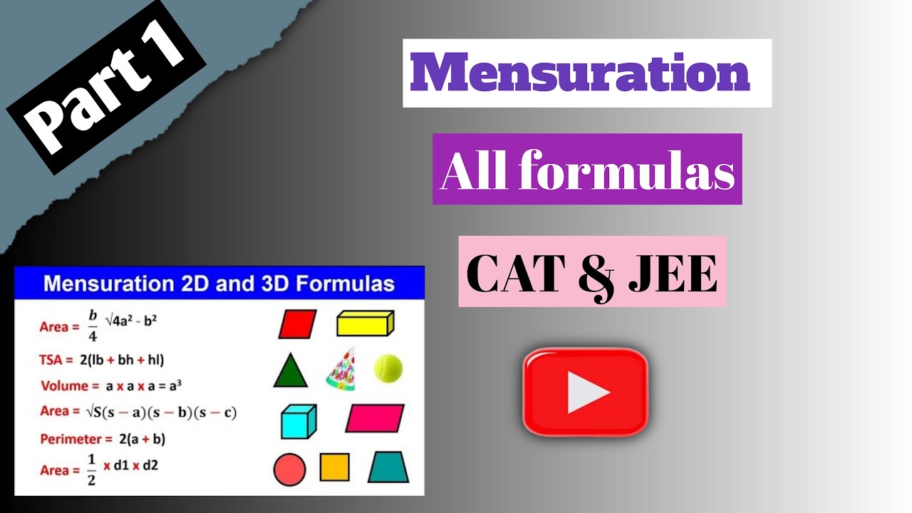 Mensuration Part 1 Youtube