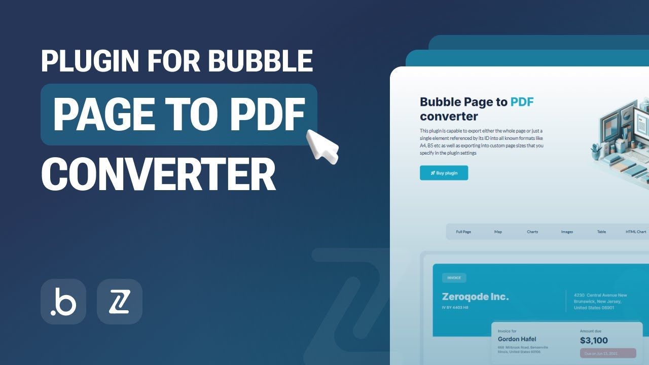 How To Easily Convert Page To Pdf In Bubble Io With Plugin From