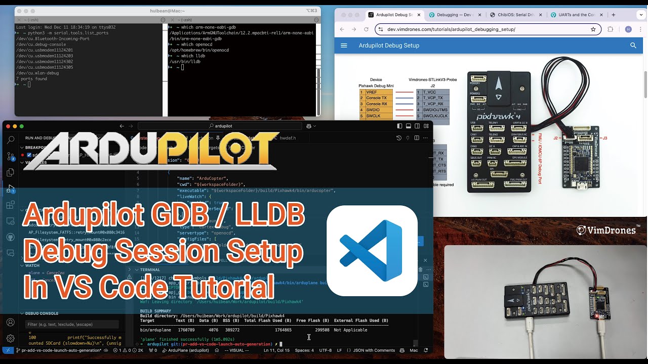 Ardupilot Gdb Lldb Debug Session Setup In Vs Code Tutorial