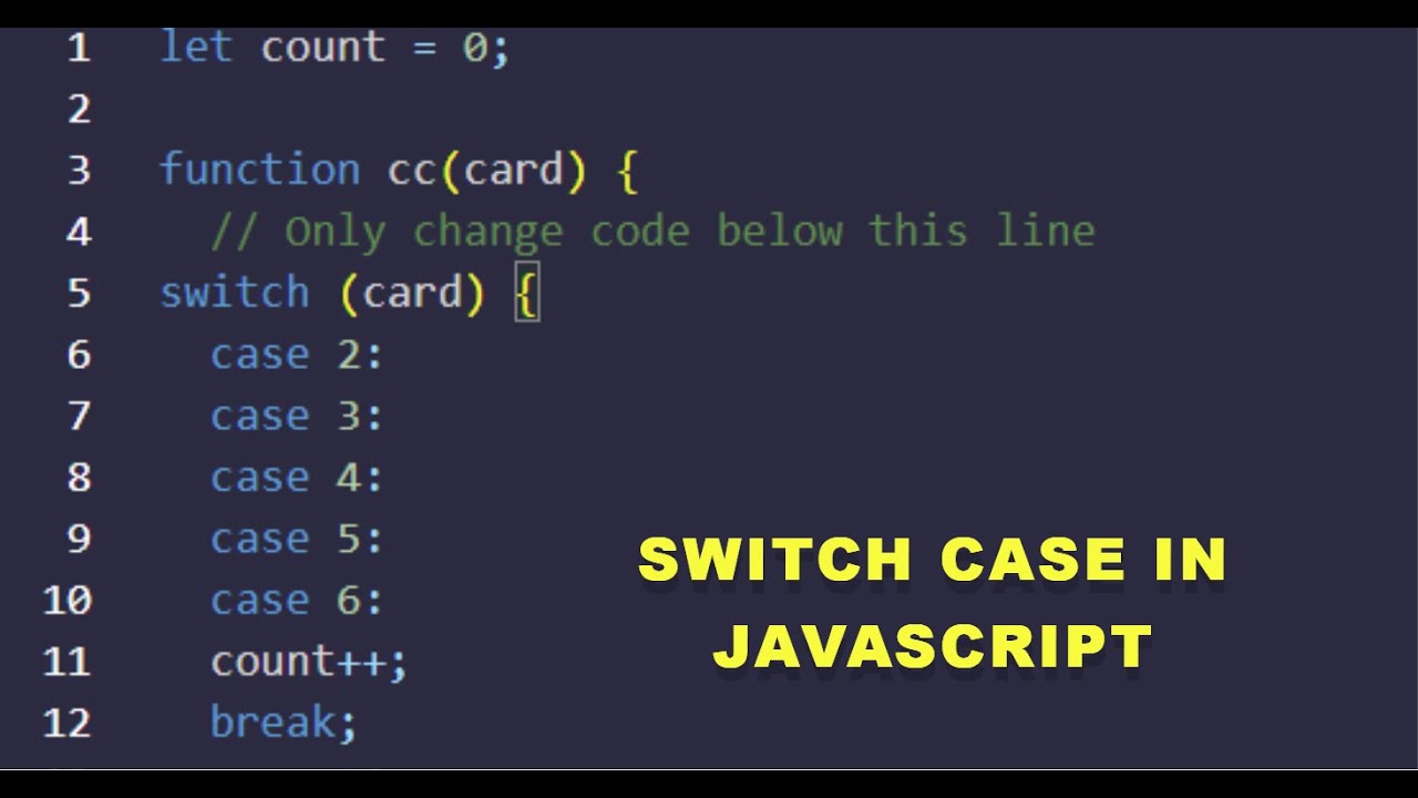 Javascript Tutorial 12 Js Switch Case In Javascript Youtube