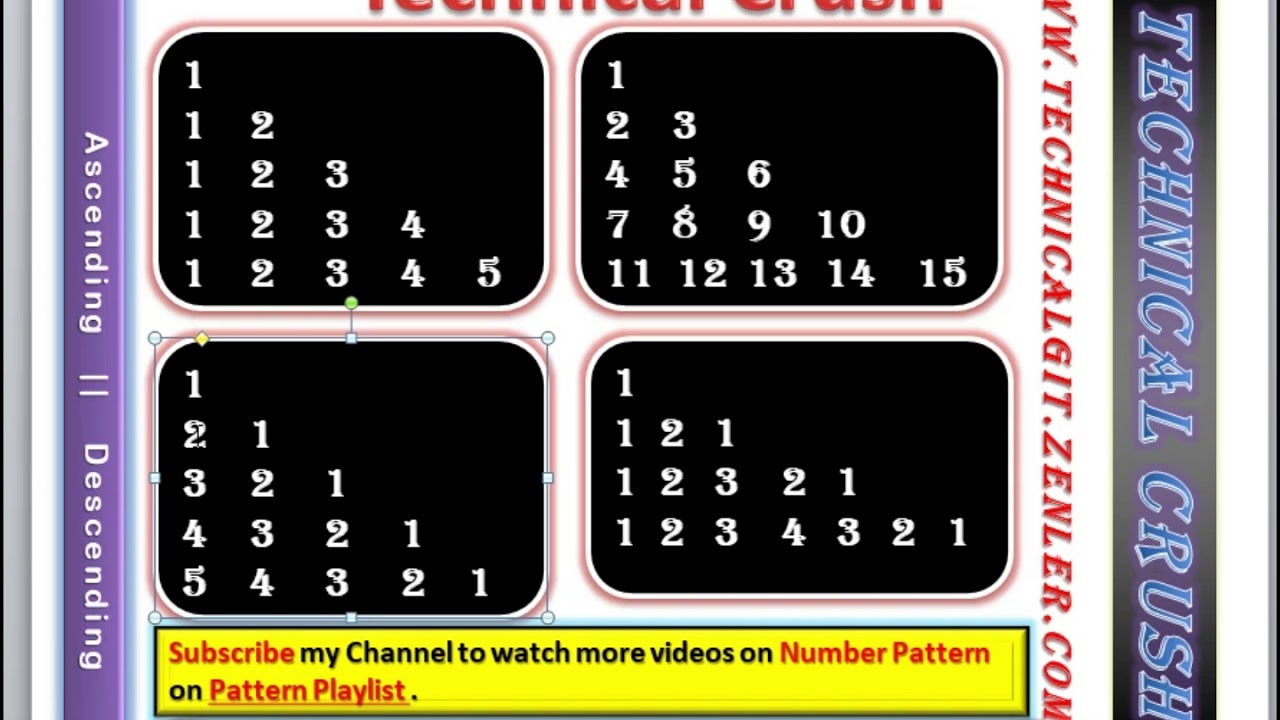 Java Number Pattern Java Programs Tutorial Hindi Youtube