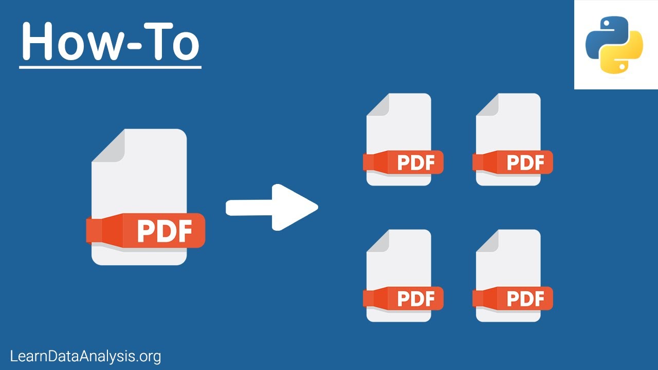 How To Split A Pdf File Into Single Files Using Python Youtube