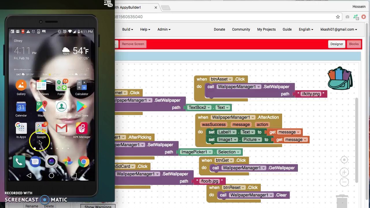 Appybuilder Tutorial Developing Wallpaper App Youtube