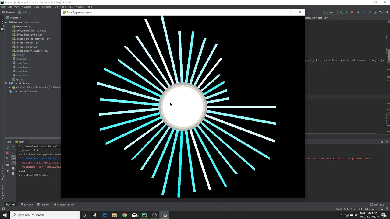 Audio Visualizer With Python And Librosa Version 2 Youtube