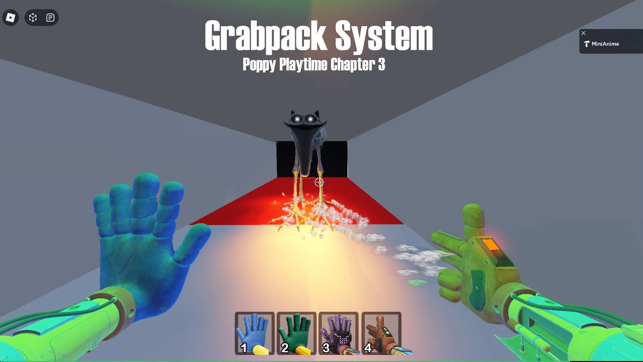 Grabpack System Poppy Playtime Chapter 3 Roblox Gameplay Youtube