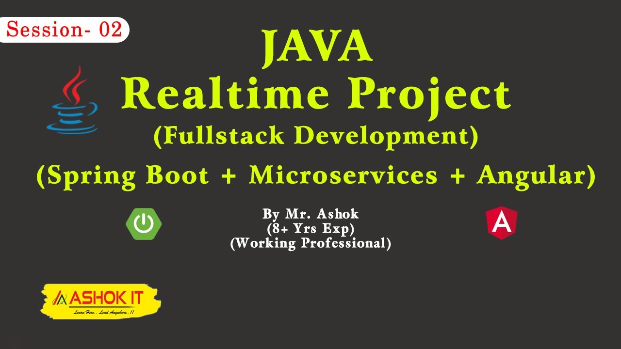 Java Realtime Project Full Stack Development By Mr Ashok Online