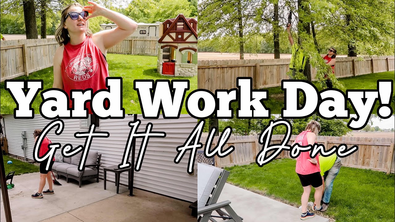 Outside Yard Work Day Get It All Done Mom Of 3 Day In The Life