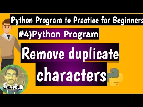 Program To Remove Duplicate Characters From Given String Python