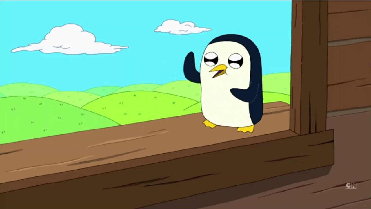 Adventure Time Gunther Breaks A Bottle And Dances Youtube