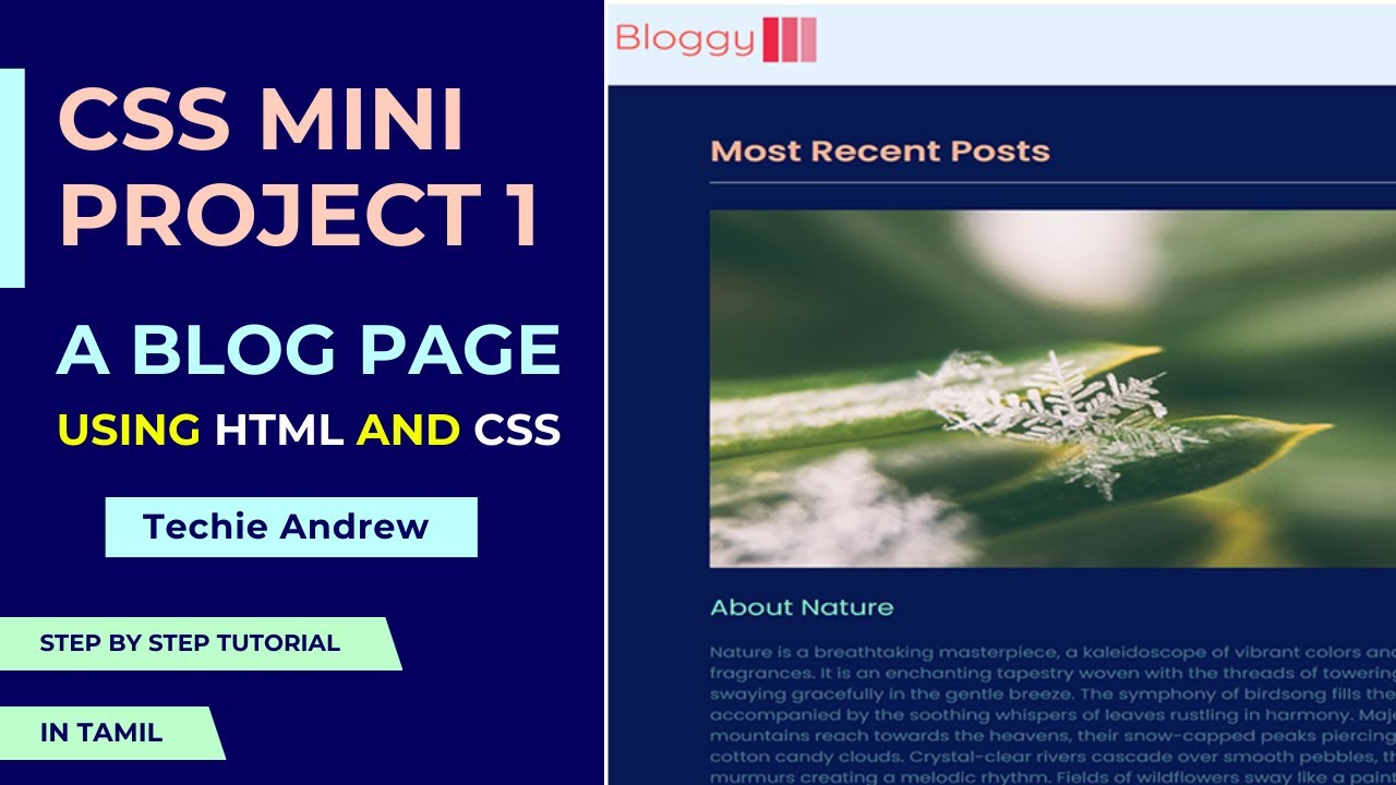 Css Mini Project 1 Bloggy A Simple Blog Page Youtube
