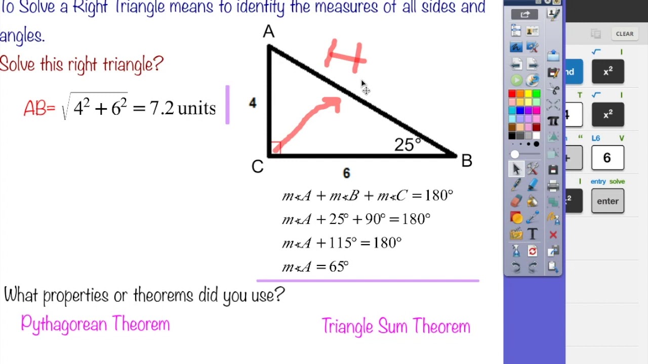 Solving Right Triangles Youtube