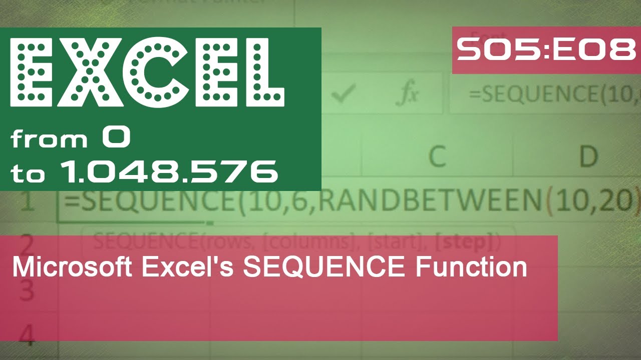 Microsoft Excel S Sequence Function Youtube