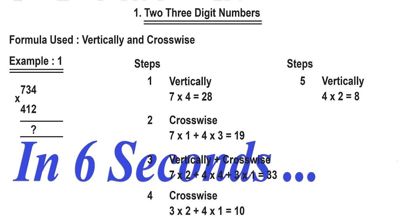 Vedic Maths Three Digit Multiplication Maths Tricks 3 Ways To