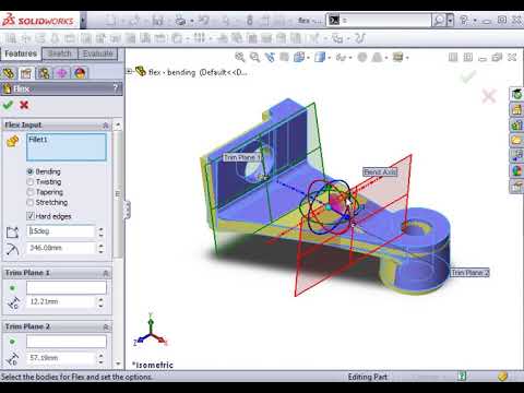 Advanced Part Modelling 08 Flex Feature 03 Bending Youtube
